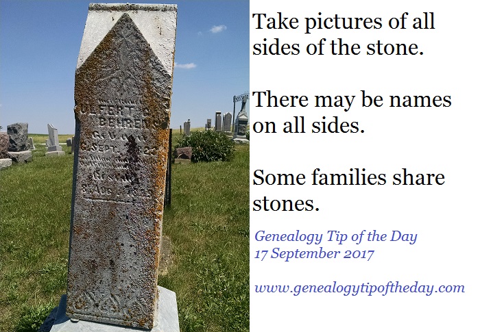 All Sides of the Stone - Genealogy Tip of the Day