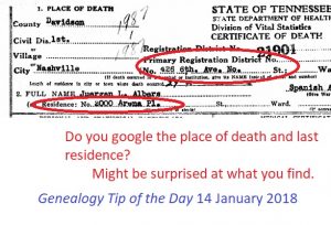 Locating a Death With Google - Genealogy Tip of the Day