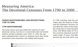 Measuring America: The Decennial Censuses From 1790 to 2000 - Genealogy ...