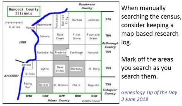 A Map-Based Research Log - Genealogy Tip of the Day
