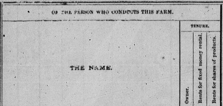 1880 Agricultural Census Asks About Tenure - Genealogy Tip of the Day